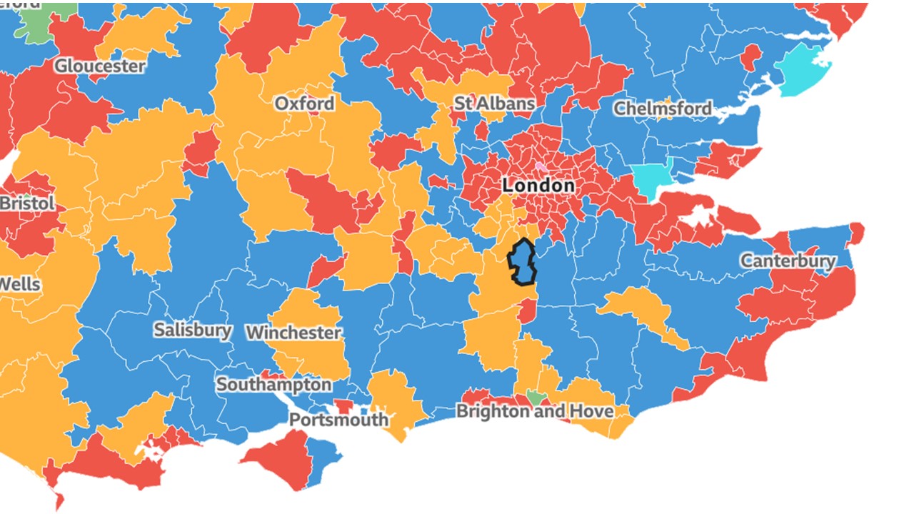 Detailed Results of the 2024 General election for the Reigate Constituency